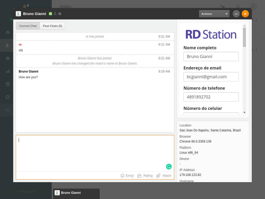 RD Station App Integration with Zendesk Chat